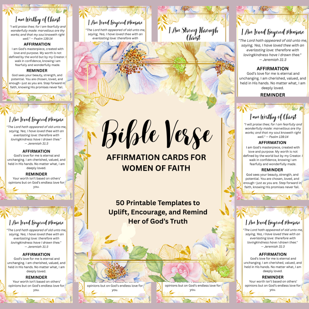 50 BIBLE VERSES AFFIRMATION CARDS