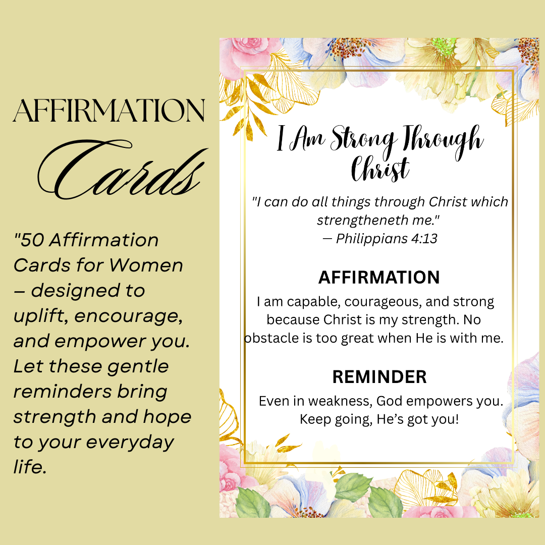 50 BIBLE VERSES AFFIRMATION CARDS