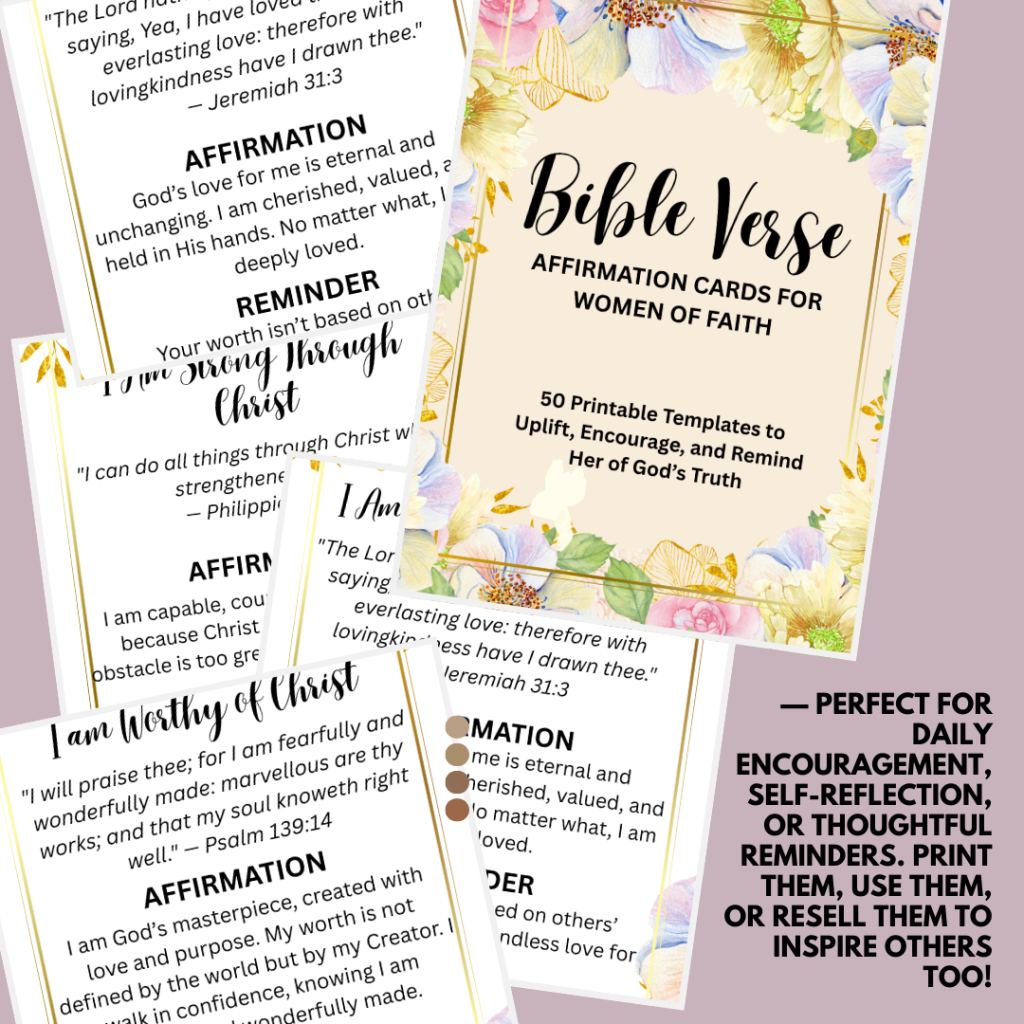 50 BIBLE VERSES AFFIRMATION CARDS